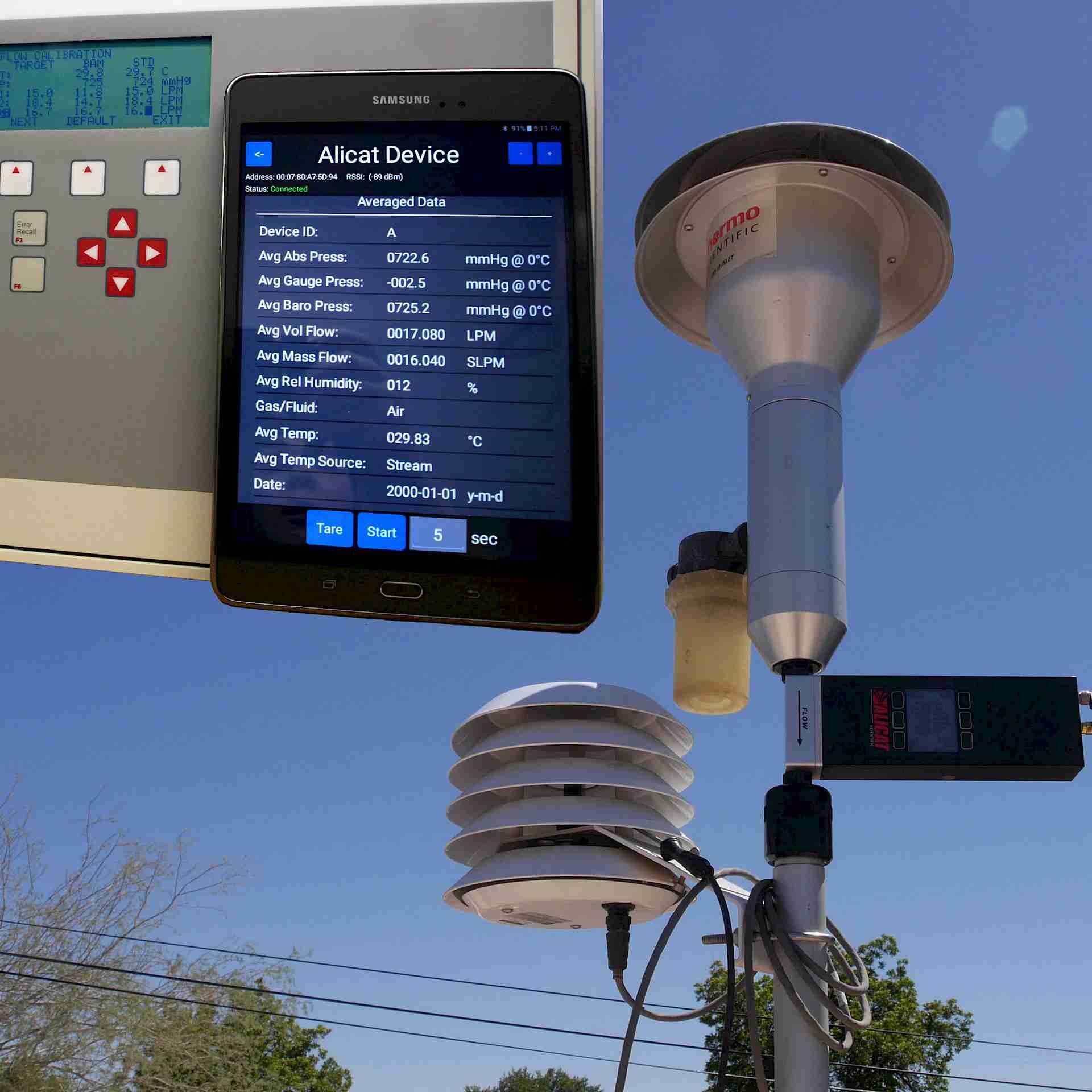 Flow Calibrator Particulate Air Samplers - Alicat FP-25 | Mass Flow Meters