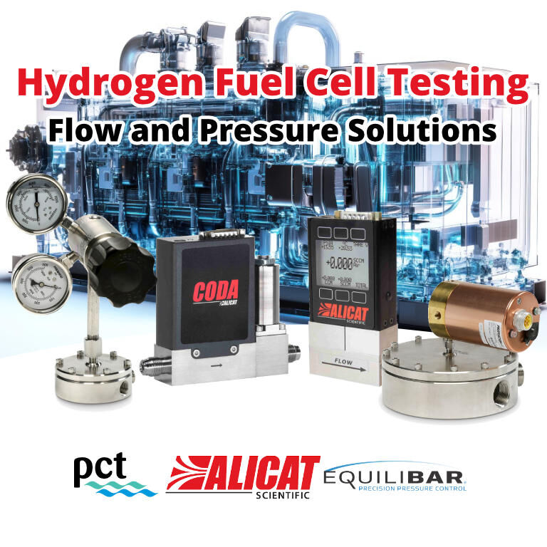 Testing Hydrogen Fuel Cells using Flow and Pressure devices