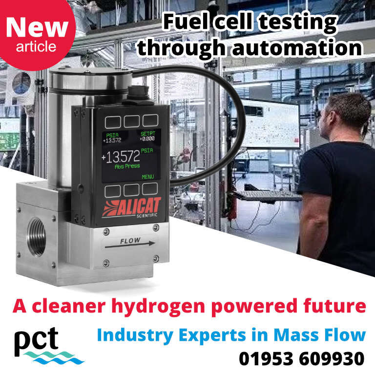 Automated fuel cell test stands with Alicat mass flow controllers